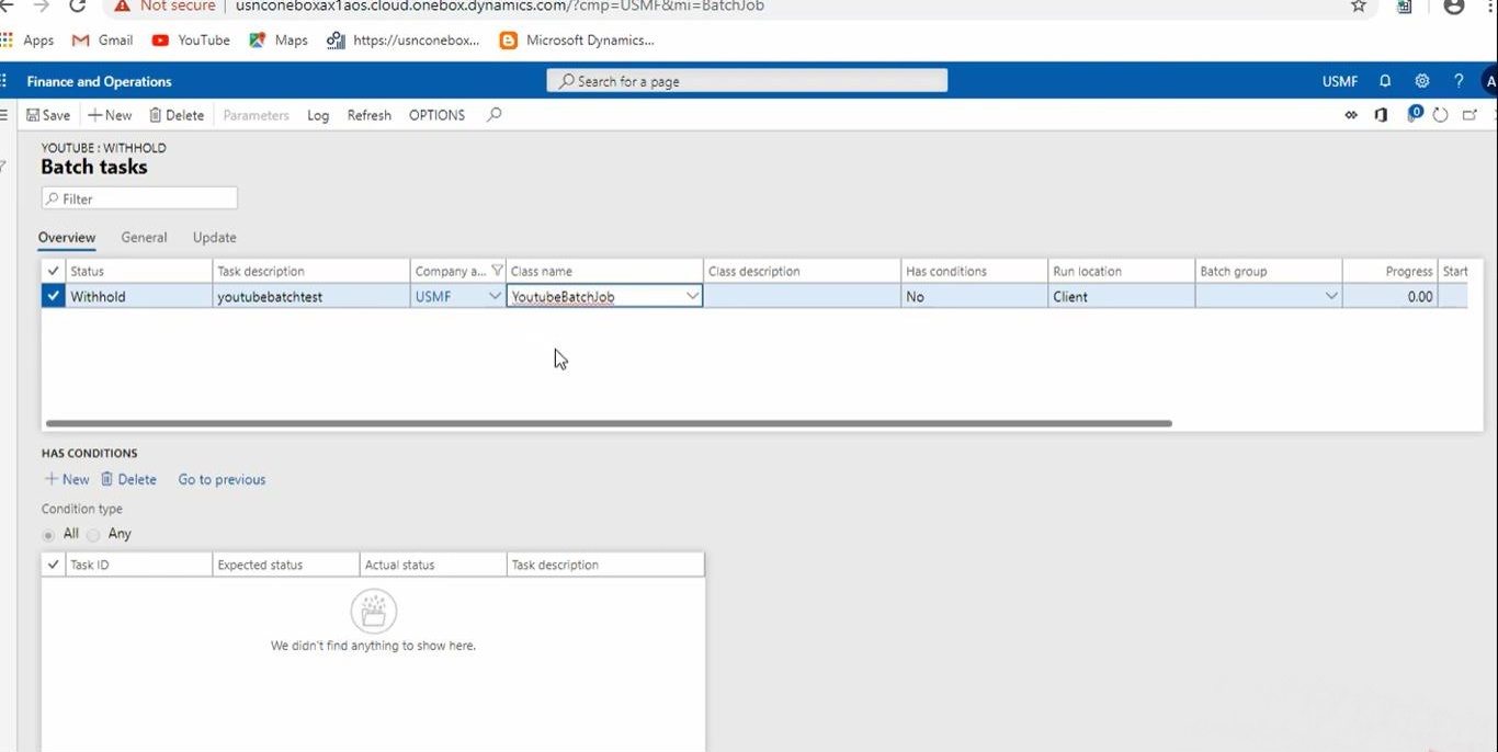 Create D365 Batch Jobs-Finance and Operations | DHRP
