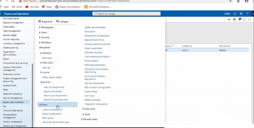 Create D365 Batch Jobs-Finance and Operations | DHRP
