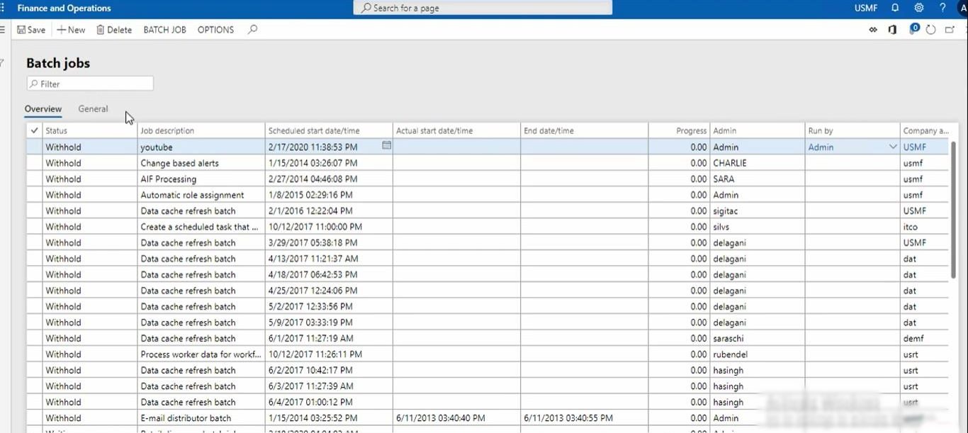 Create D365 Batch Jobs-Finance and Operations | DHRP