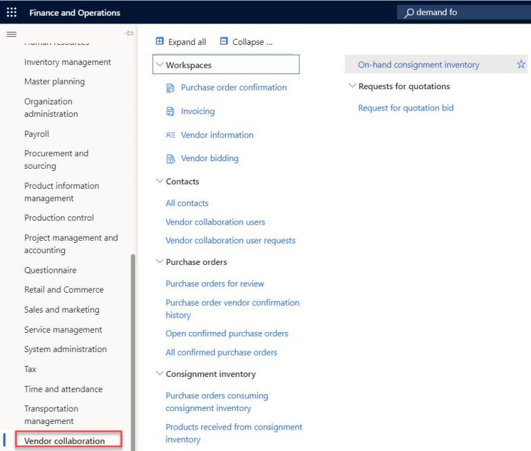 Vendor collaboration in Dynamics 365 Finance and Operations