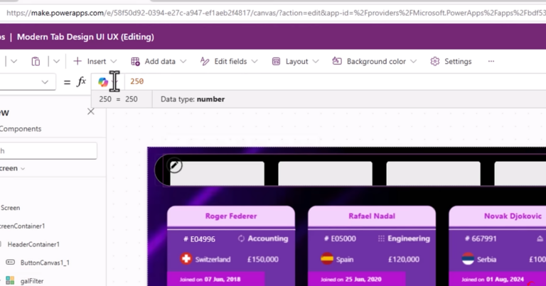 Create a Responsive Powerapps Modern Tab Design | A Tutorial