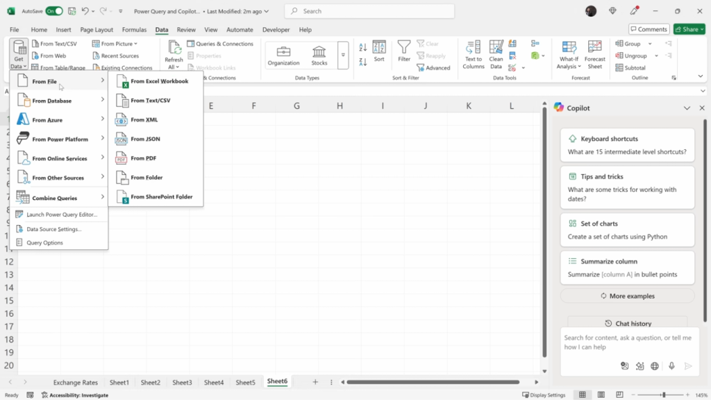 Automate Excel Data Import | Microsoft Power Query + Copilot
