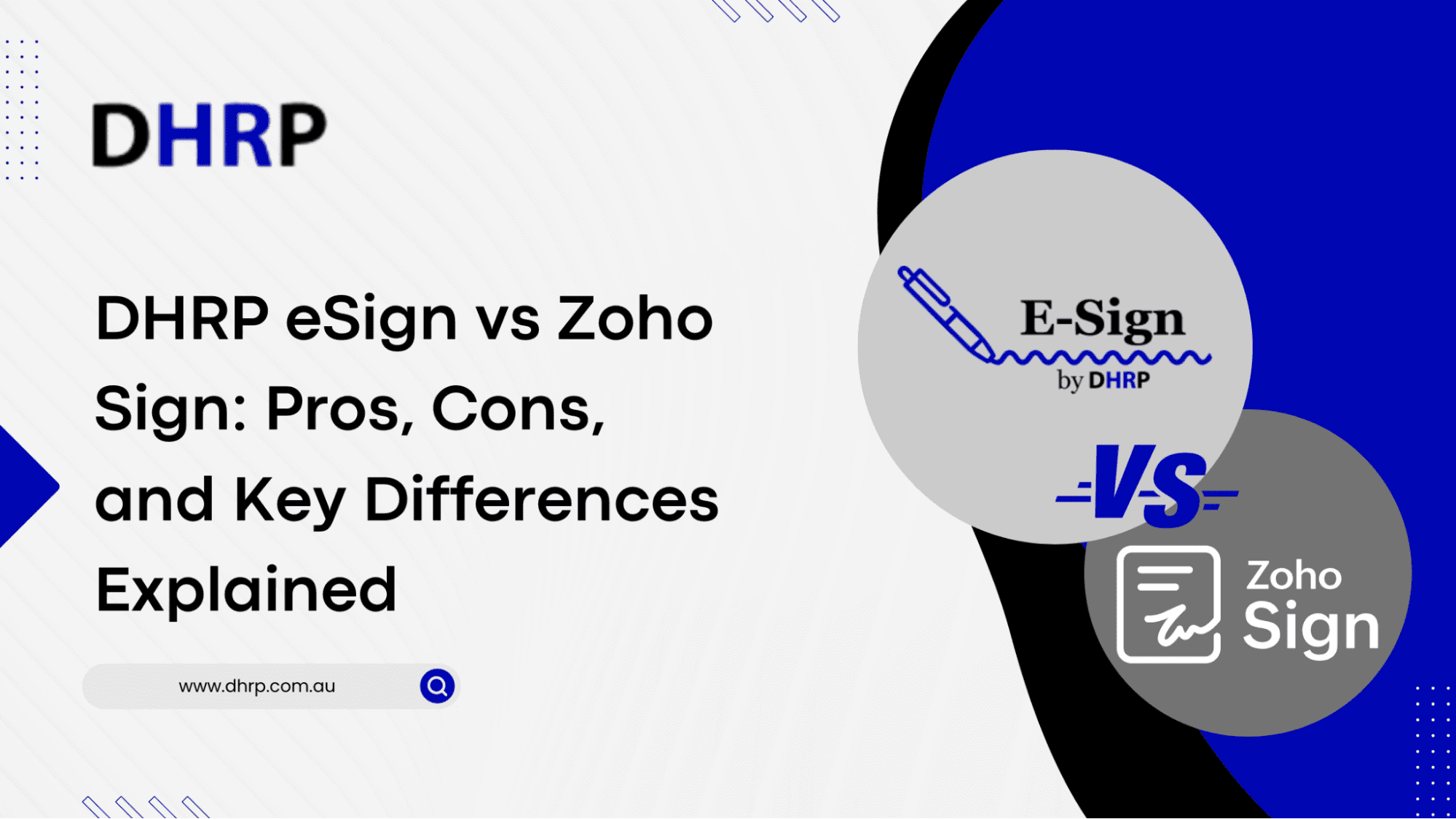 DHRP eSign vs Zoho Sign: Key Differences, Pros & Cons